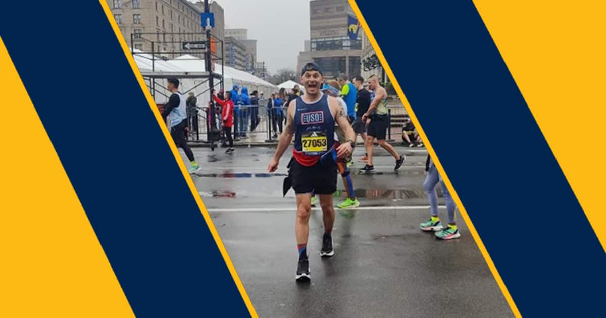 SNHU Military Student Ran Marathon to Support USO Mission