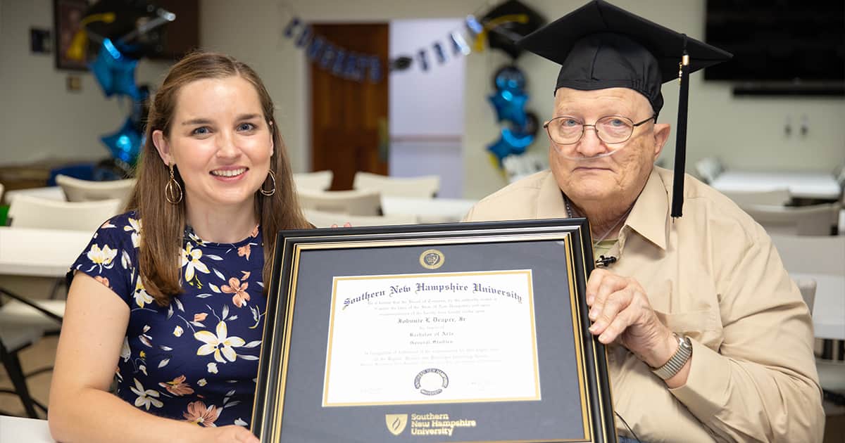 Veteran Battling Parkinson’s Surprised with SNHU Diploma